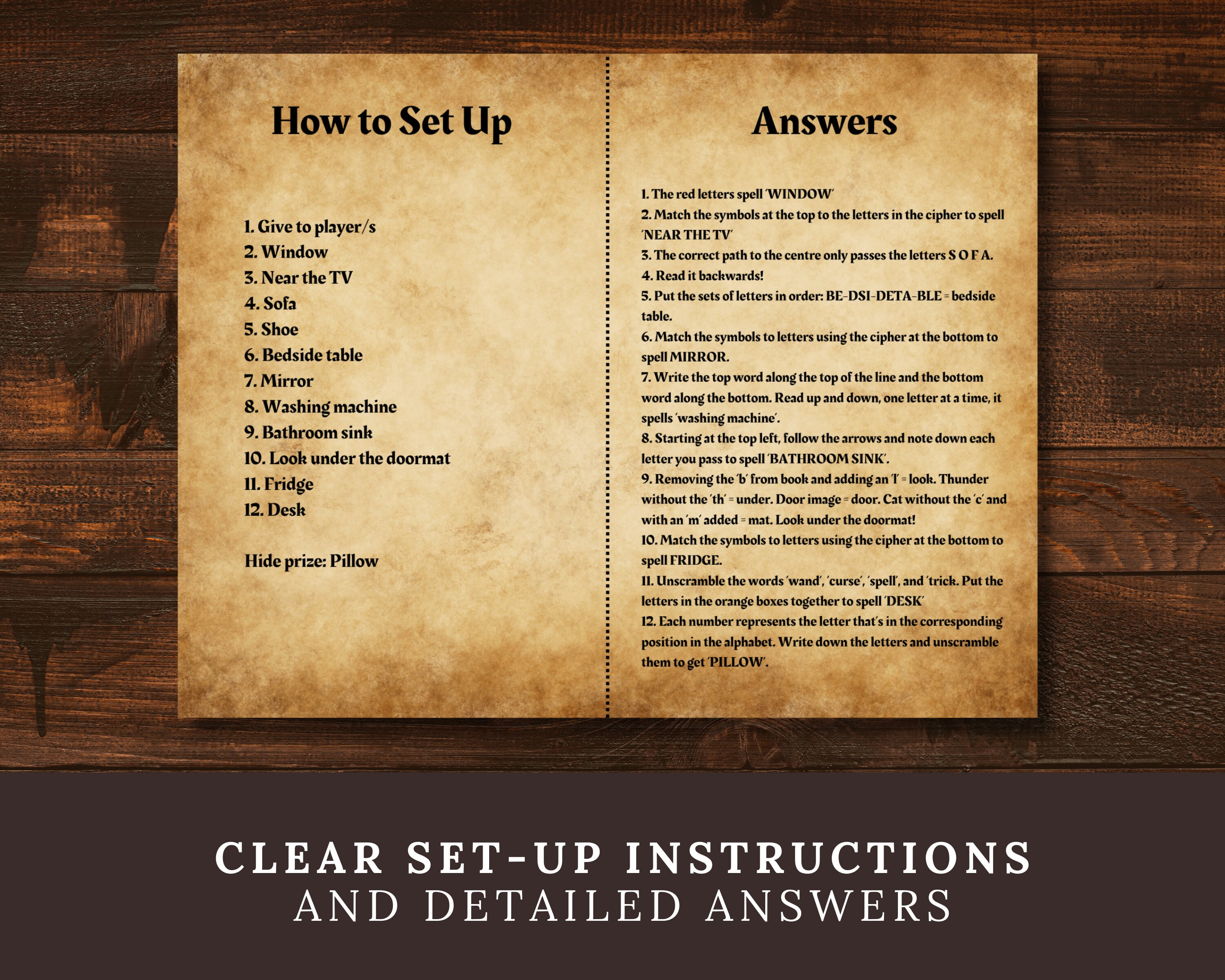 Magic Scavenger Hunt Clues, Printable Witch and Wizard Treasure Hunt ...