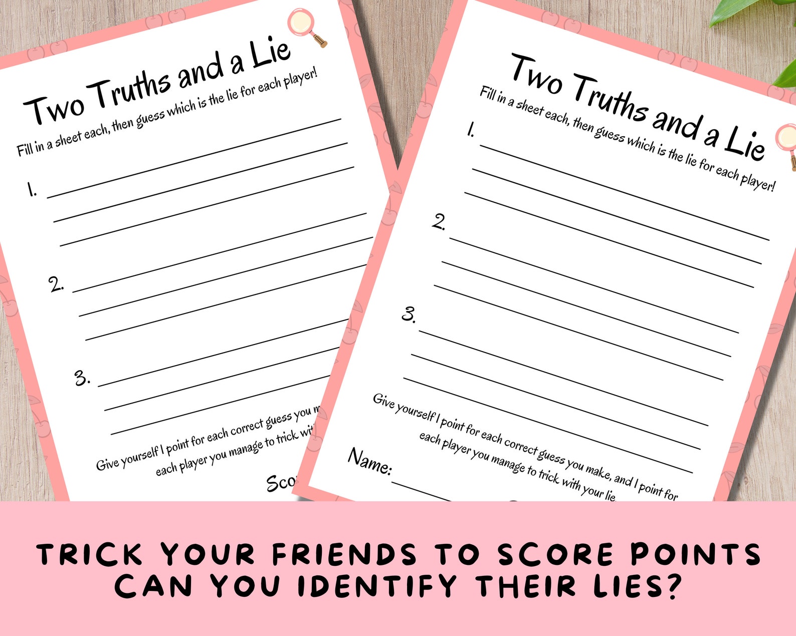 Printable Two Truths and a Lie Party Game Activity for Teen - Etsy Printable Two Truths and a Lie Party Game Activity for Teen - Etsy