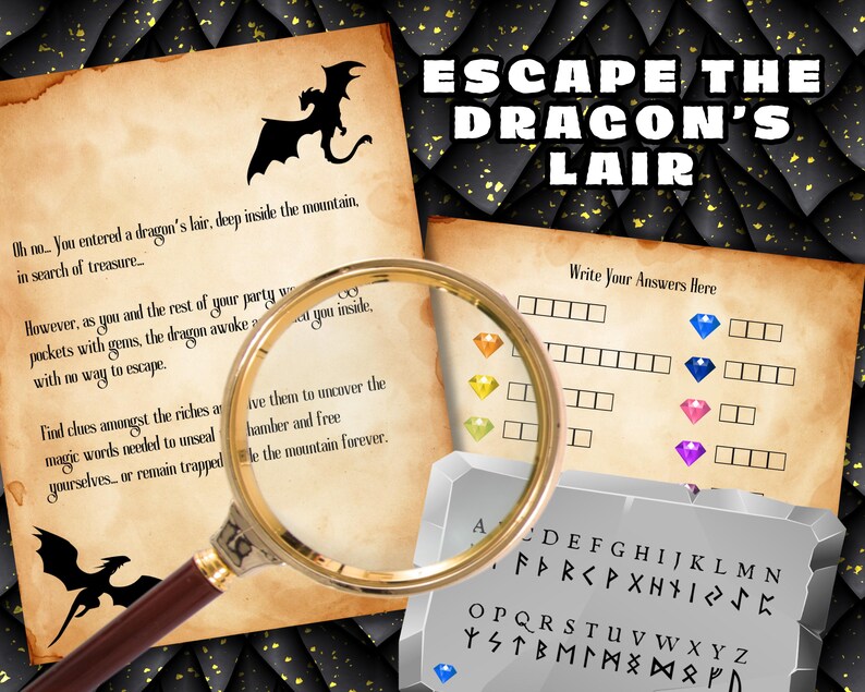 Dragon Escape Room for Kids: Knights & Dragons Birthday Party Game ...