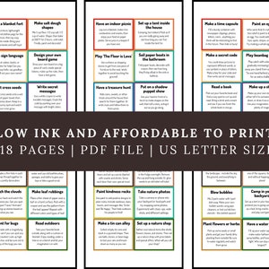 Printable Activity Card Bundle for Kids (84 Cards), Indoor and Outdoor ...