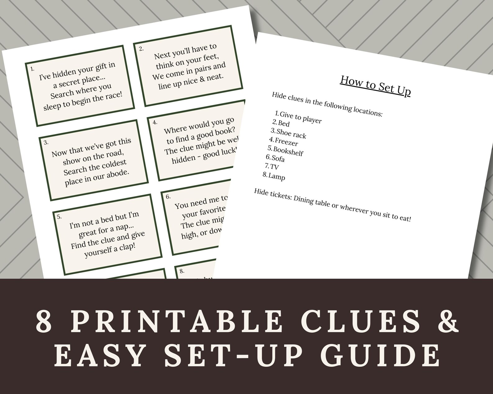 Theater Tickets Scavenger Hunt Clues, Printable Treasure Hunt to Hide ...