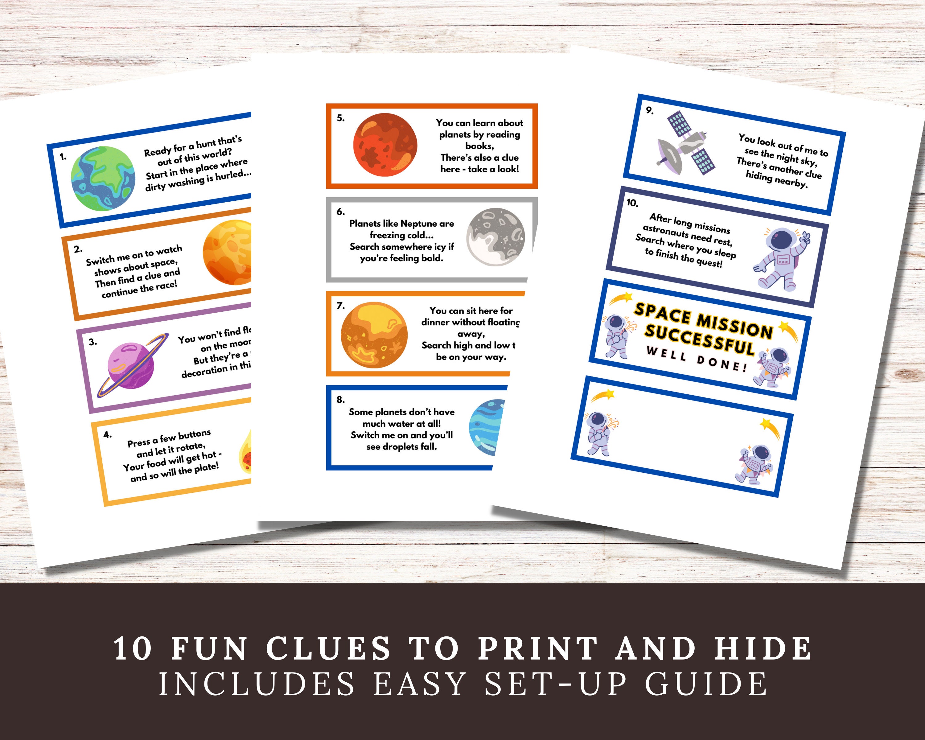 Printable Space Scavenger Hunt: Astronaut Birthday Party Game (PDF ...