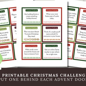 Christmas Activity Cards for Kids, 36 Printable Challenges, Fill Your ...
