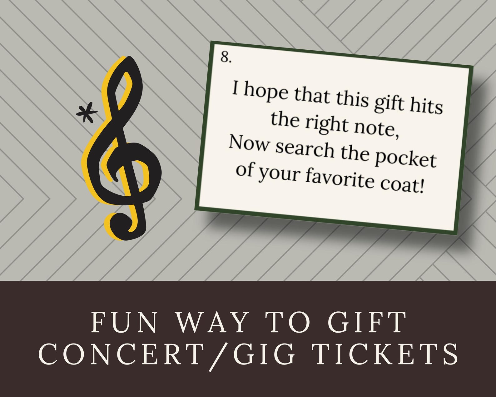 Concert Tickets Scavenger Hunt Clues, Printable Treasure Hunt to Hide ...