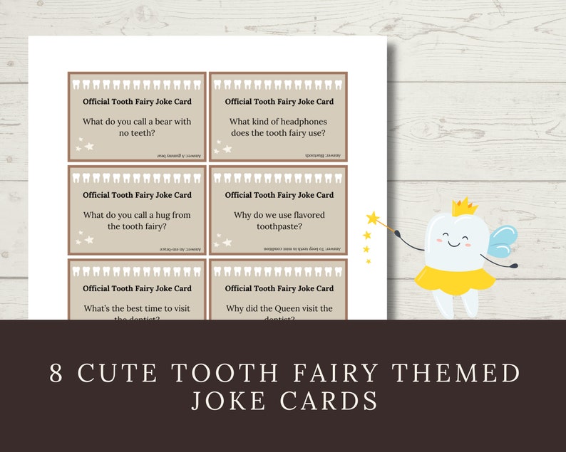 Printable Tooth Fairy Notes & Jokes Bundle: First Tooth Letter Kit (PDF ...