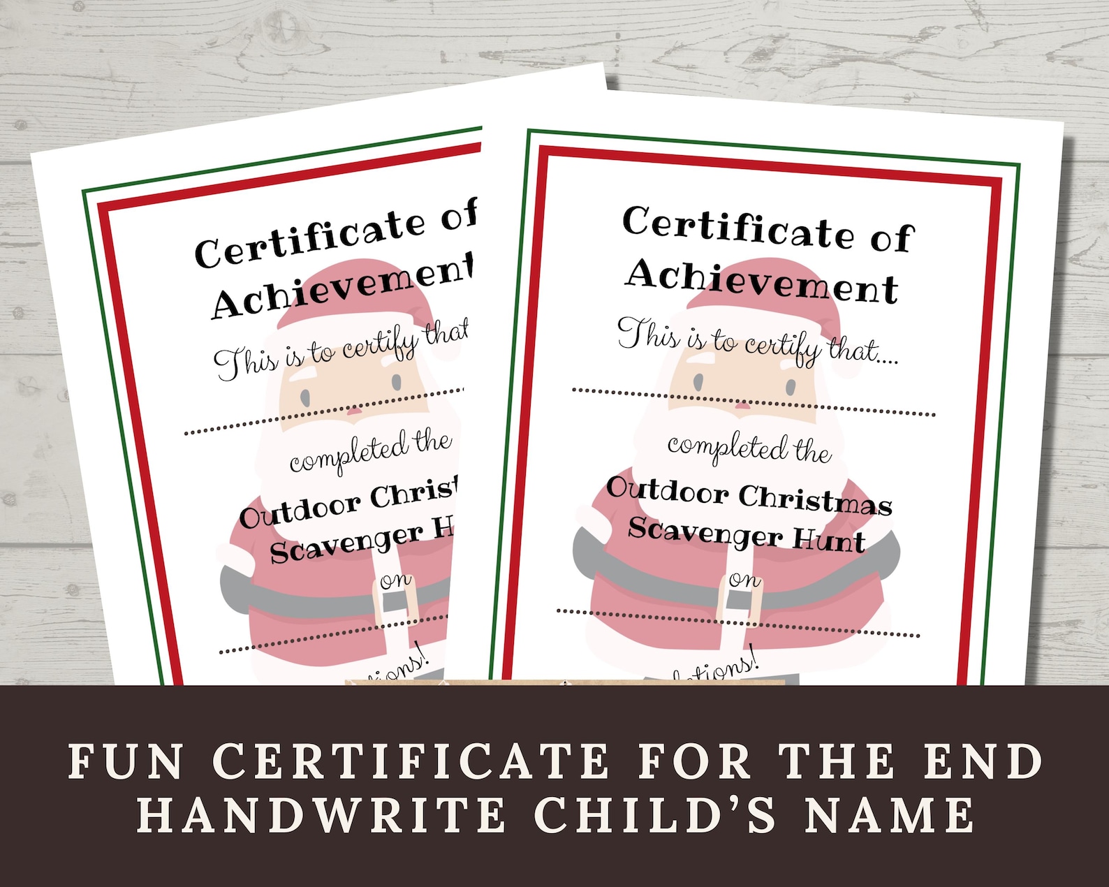 Outdoor Christmas Scavenger Hunt for Kids, Printable Backyard Christmas ...