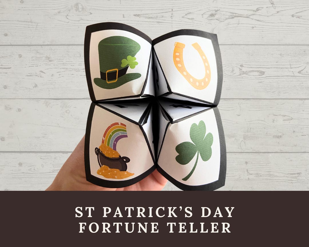 St Patrick's Day Fortune Teller Craft for Kids, Printable Cootie ...