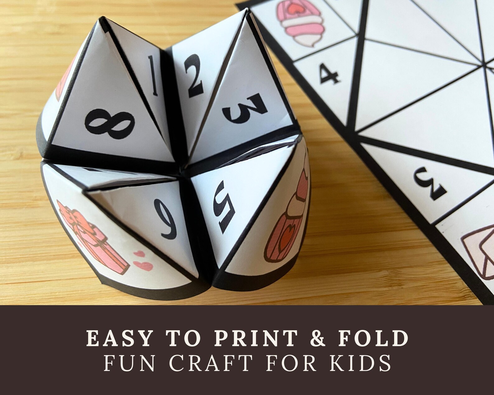 Valentine's Day Fortune Teller for Kids, Printable Valentine's Day ...