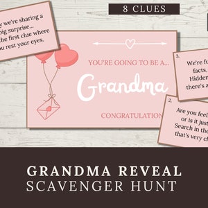 Grandma Pregnancy Reveal Scavenger Hunt: Surprise Announcement ...