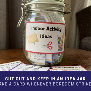 42 Indoor Activity Cards for Kids and Toddlers, Printable Rainy Day ...