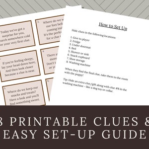 Printable New Puppy Scavenger Hunt, Treasure Hunt Clues Leading to Dog ...