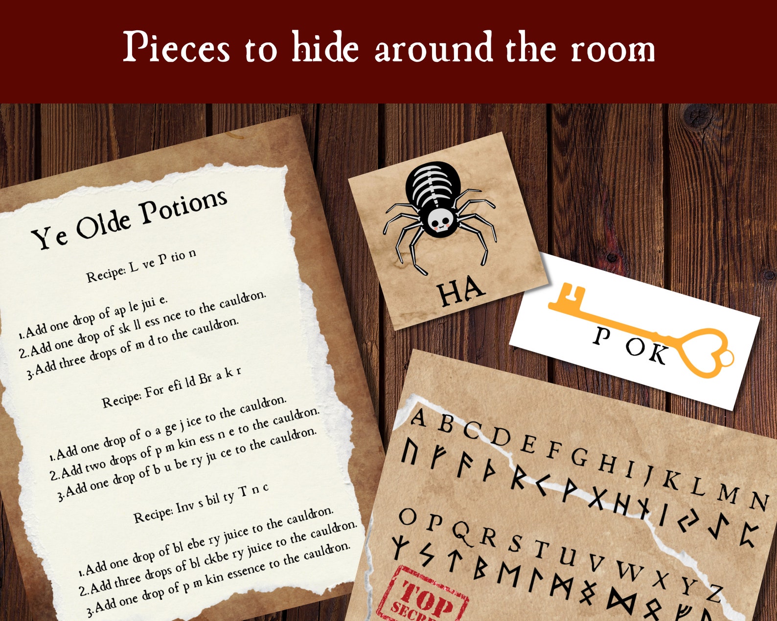 Halloween Escape Room Game for Kids, Printable Halloween Party Activity ...