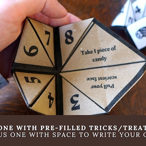 Printable Halloween Fortune Teller: Kids Party Game Craft (PDF) - Etsy