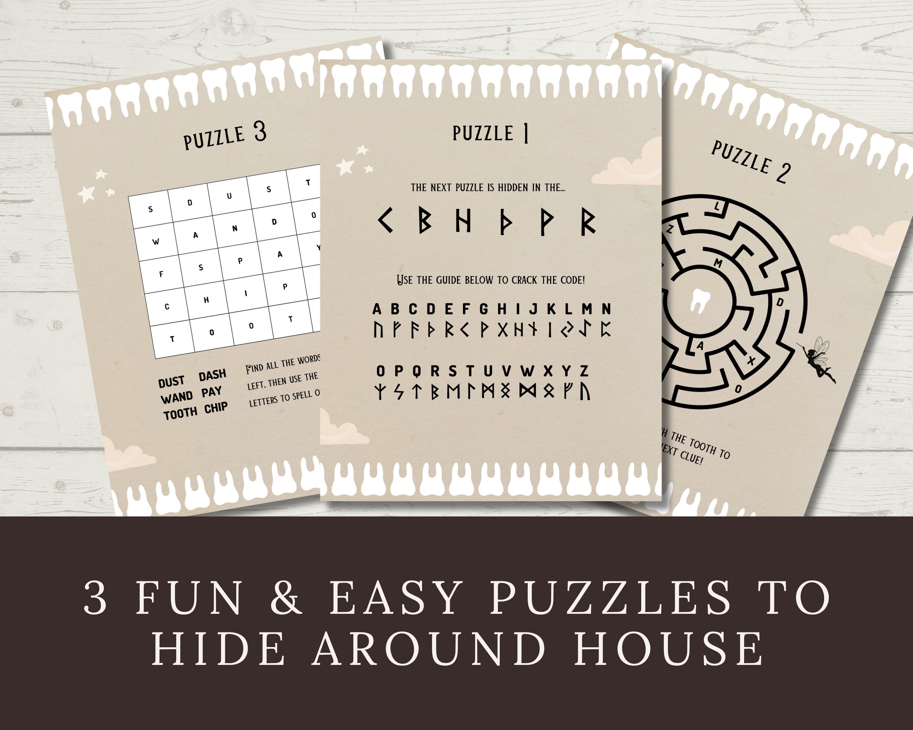 Tooth Fairy Letter & Puzzles printable, First Tooth Fairy Visit Idea ...