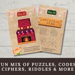 Printable Puzzle Advent Calendar for Kids: Christmas Scavenger Hunt ...