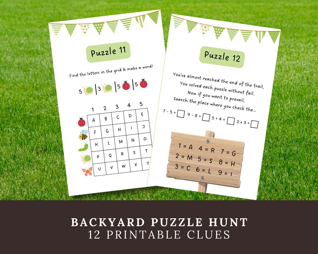 Outdoor Scavenger Hunt Clues for Kids, Tweens or Teens, Printable ...