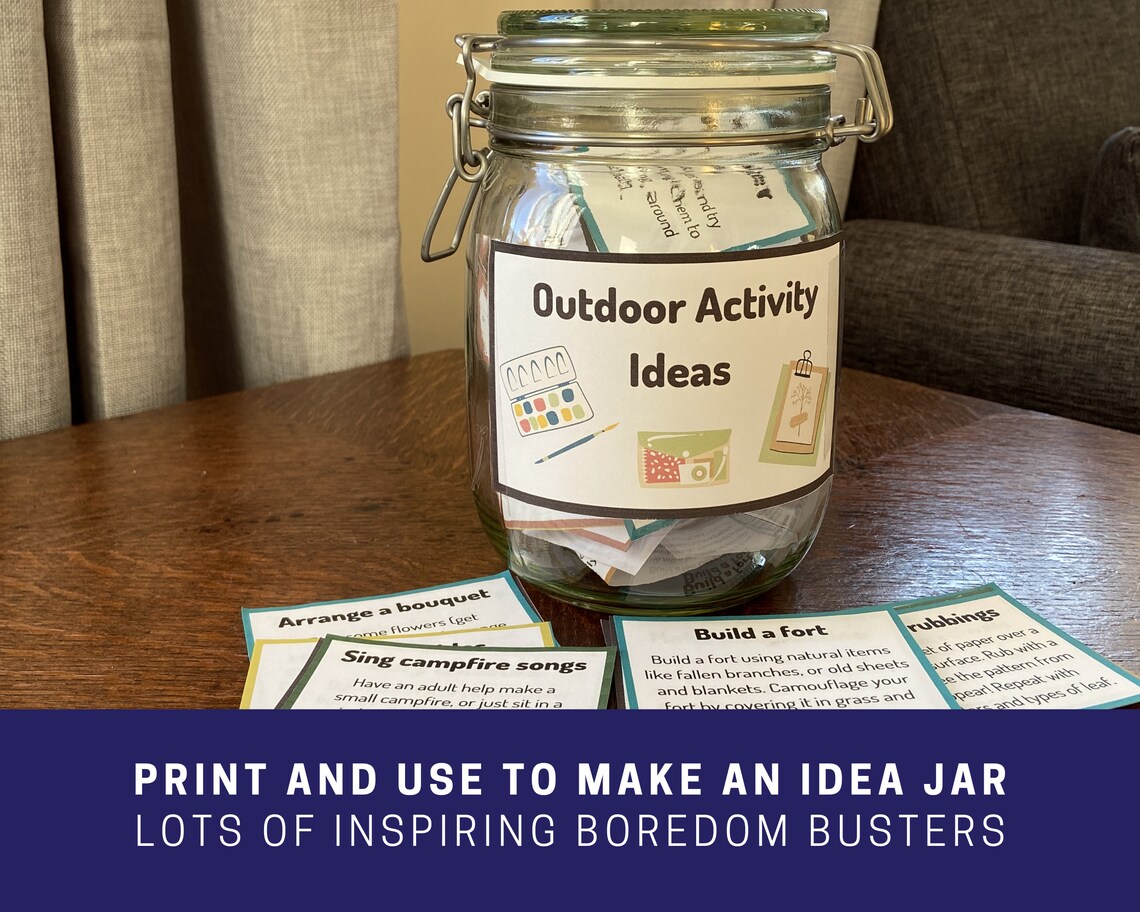 42 Outdoor Activity Cards for Kids printable Nature Play - Etsy