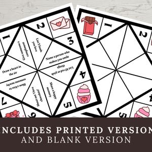 Valentine's Day Fortune Teller for Kids, Printable Valentine's Day ...