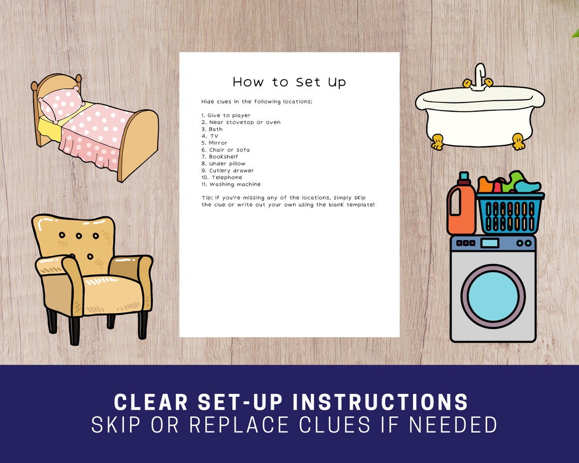 Mother's Day Scavenger Hunt Clues for Mom From Kids or - Etsy