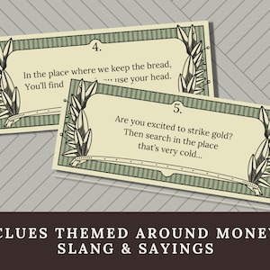 Money Scavenger Hunt Clues, Printable Birthday or Christmas Money ...