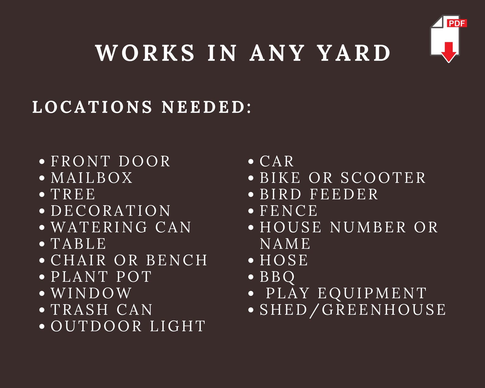 Outdoor Christmas Scavenger Hunt for Kids, Printable Backyard Christmas ...