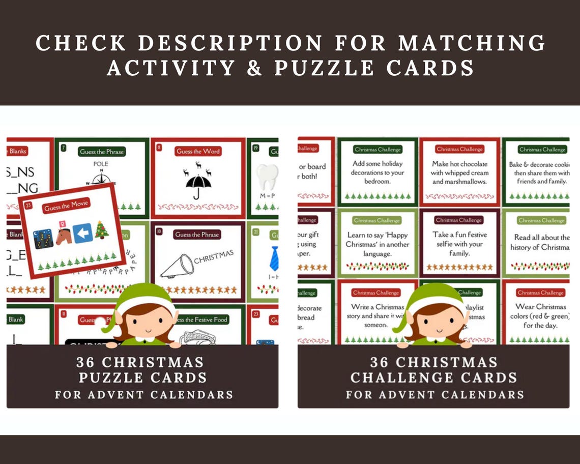 Advent Acts of Kindness Cards for Kids, Printable Advent Calendar ...