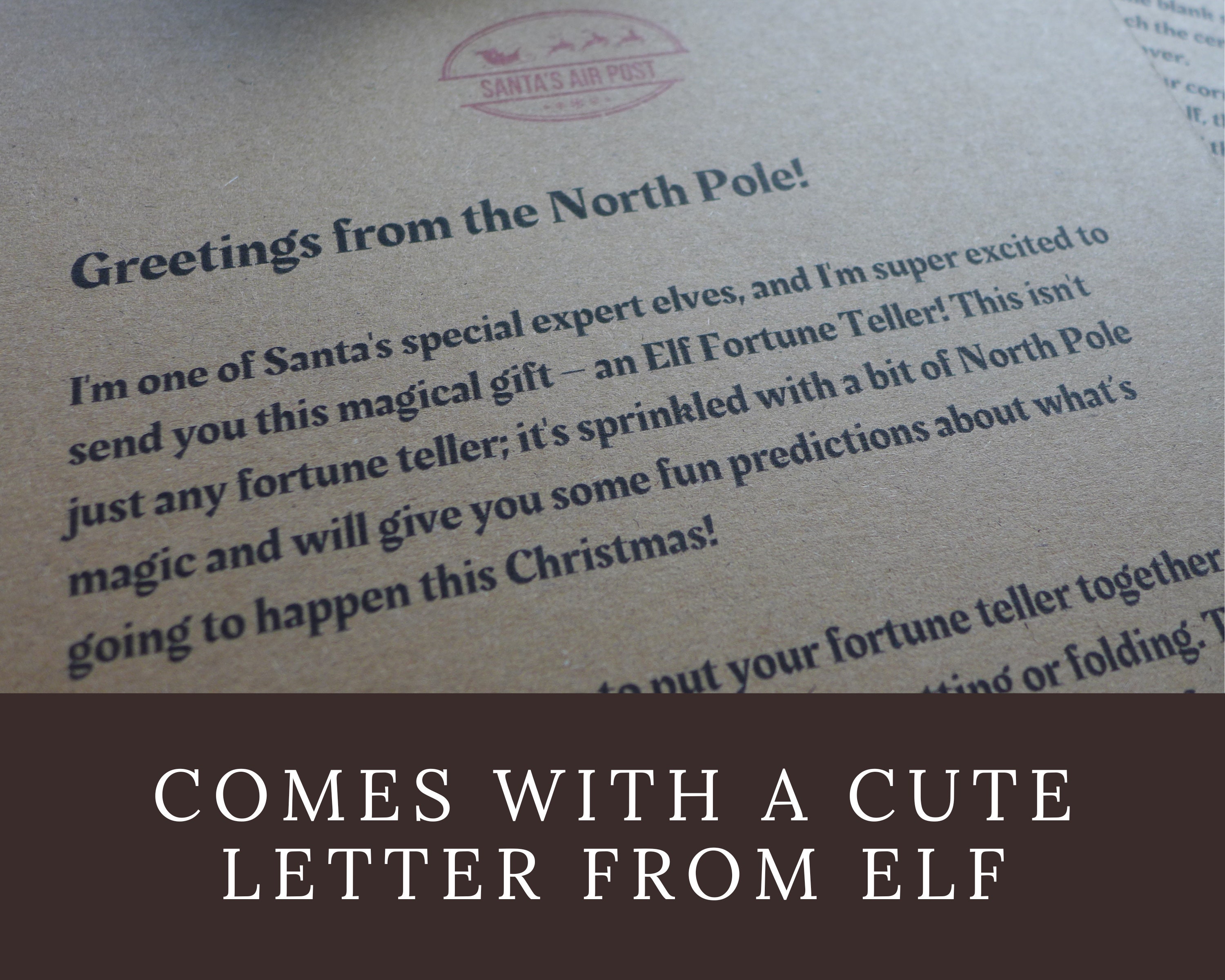 Printable Elf Fortune Teller, Christmas Craft Activity & Letter/note ...