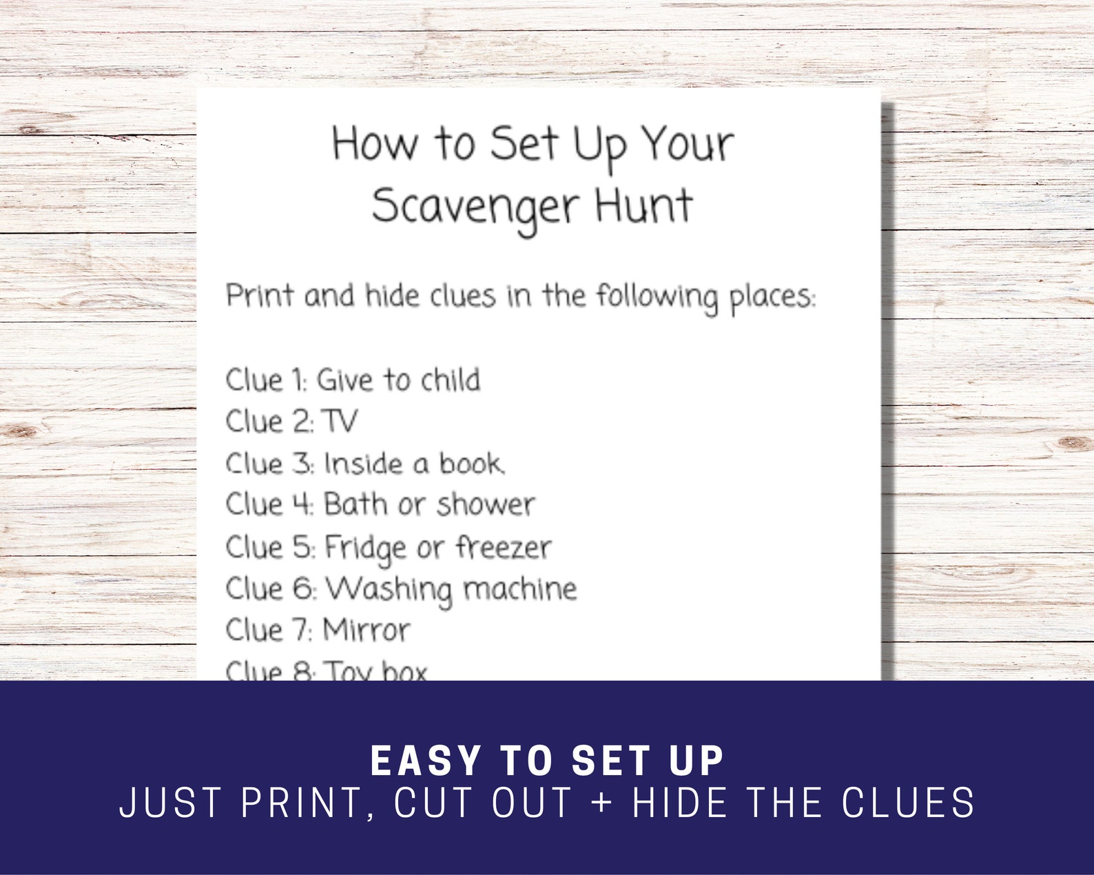 At Home Scavenger Hunt With Rhyming Clues, Printable Indoor Scavenger ...