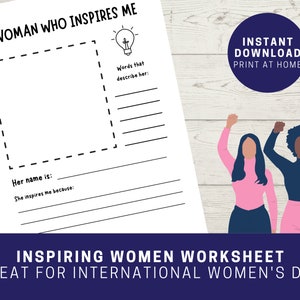 Inspiring Women Printable Worksheet for Kids International | Etsy