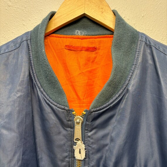 Vtg Boeing Flight Jacket Bomber Jacket Navy Blue Zip … - Gem