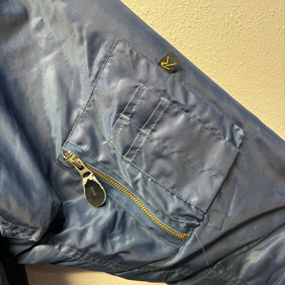 Vtg Boeing Flight Jacket Bomber Jacket Navy Blue Zip … - Gem