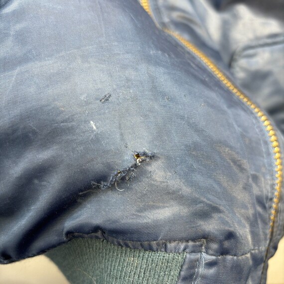 Vtg Boeing Flight Jacket Bomber Jacket Navy Blue Zip … - Gem