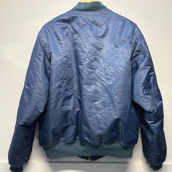 Vtg Boeing Flight Jacket Bomber Jacket Navy Blue Zip … - Gem