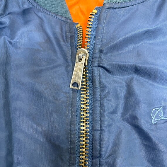 Vtg Boeing Flight Jacket Bomber Jacket Navy Blue Zip … - Gem