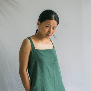 Natural Hemp Tie Strap Summer Dress | Eco-friendly and Naturally Dyed ...