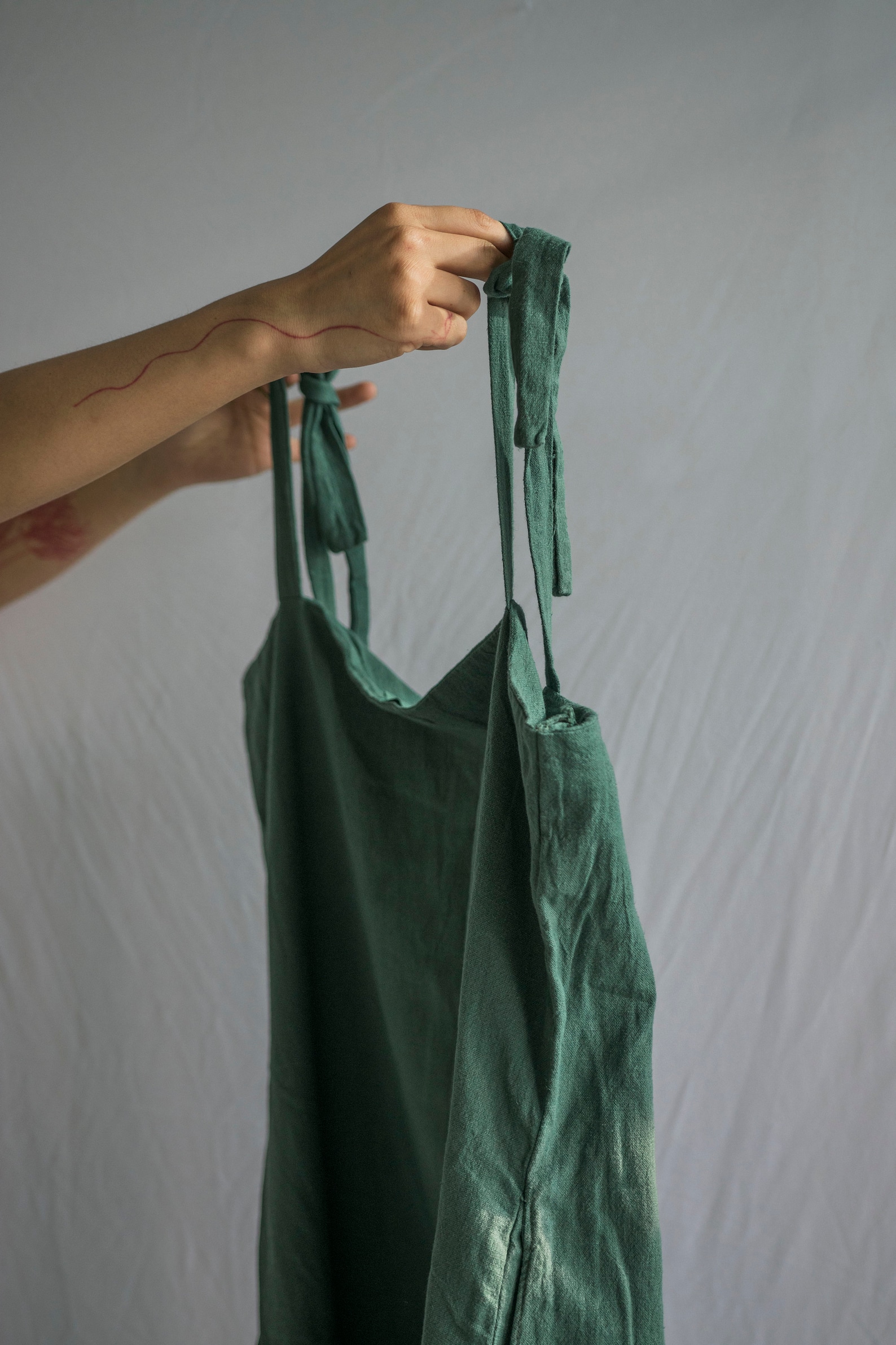 Natural Hemp Tie Strap Summer Dress | Eco-friendly and Naturally Dyed ...