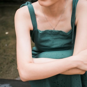 Natural Hemp Tie Strap Summer Dress | Eco-friendly and Naturally Dyed ...
