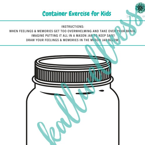 EMDR Mason Jar Container Worksheet - Etsy