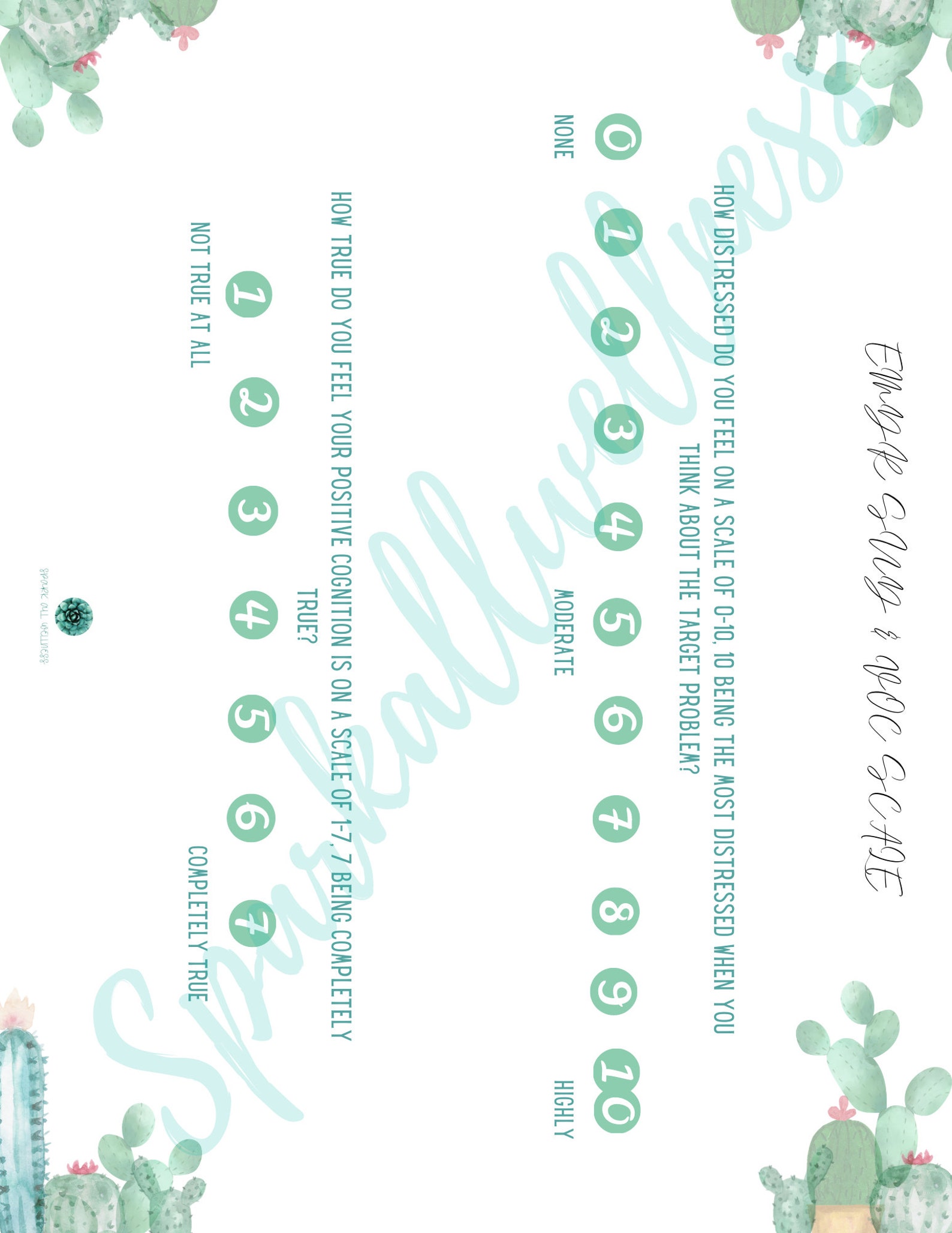 EMDR Cacti Theme Worksheet Bundle (adolescent/adult) - Etsy