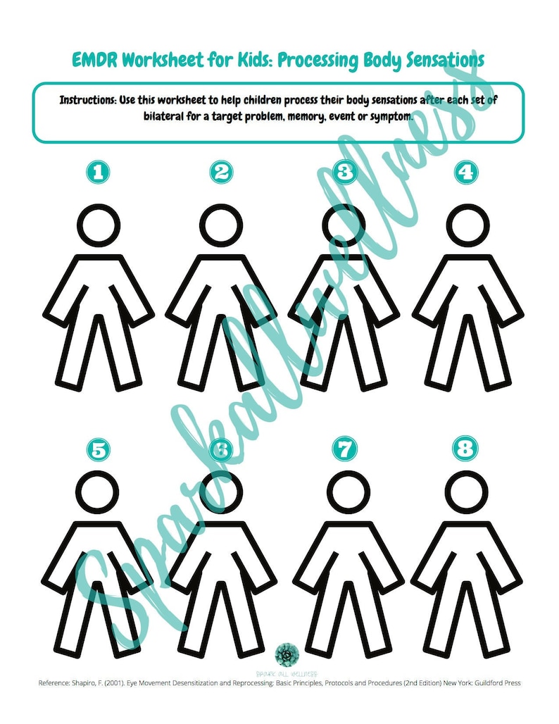 EMDR Worksheet for Kids - Body Sensations - Etsy