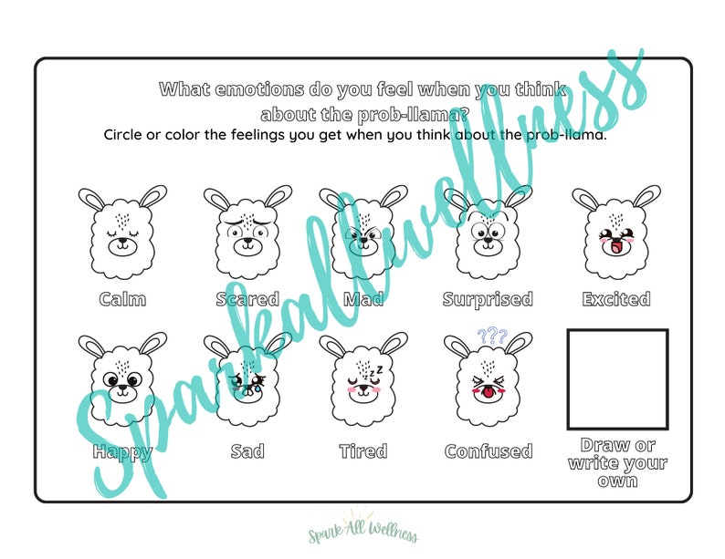 Llama EMDR Coloring Book - Etsy