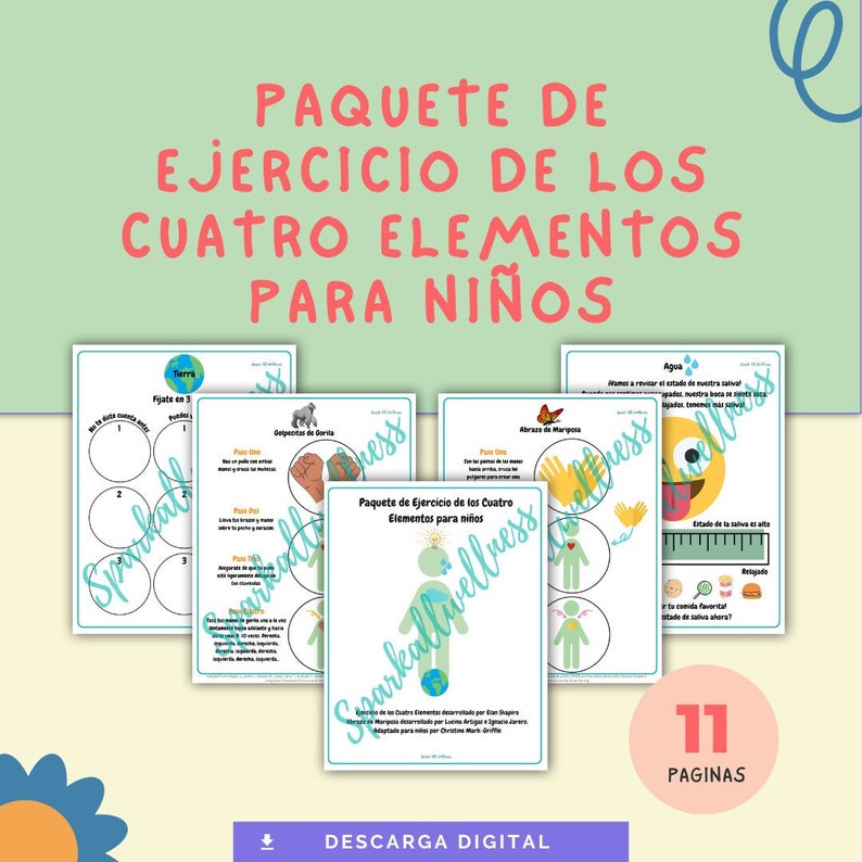 Paquete De Ejercicio De Los Cuatro Elementos Para Niños - Etsy