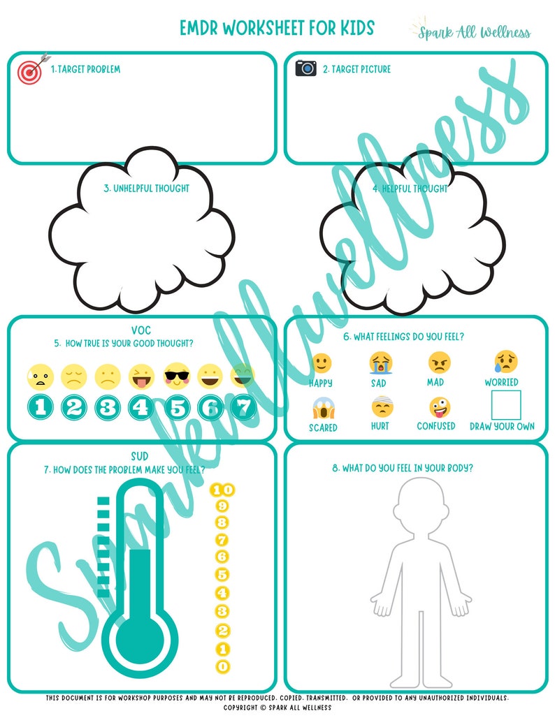 Updated EMDR Mini Workbook for Kids in Color - Etsy