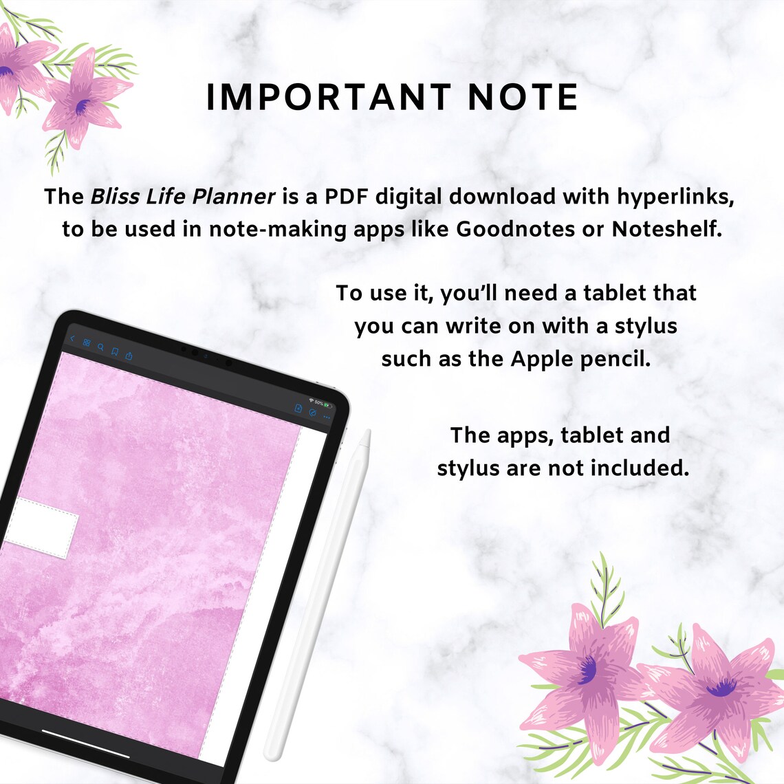 Pink Goodnotes Noteshelf Clickable Undated Digital Planner Download - Etsy