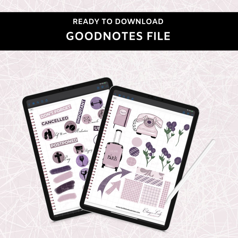 Classy Lady Clipart I Goodnotes Stickers I Commercial Use I Planner ...