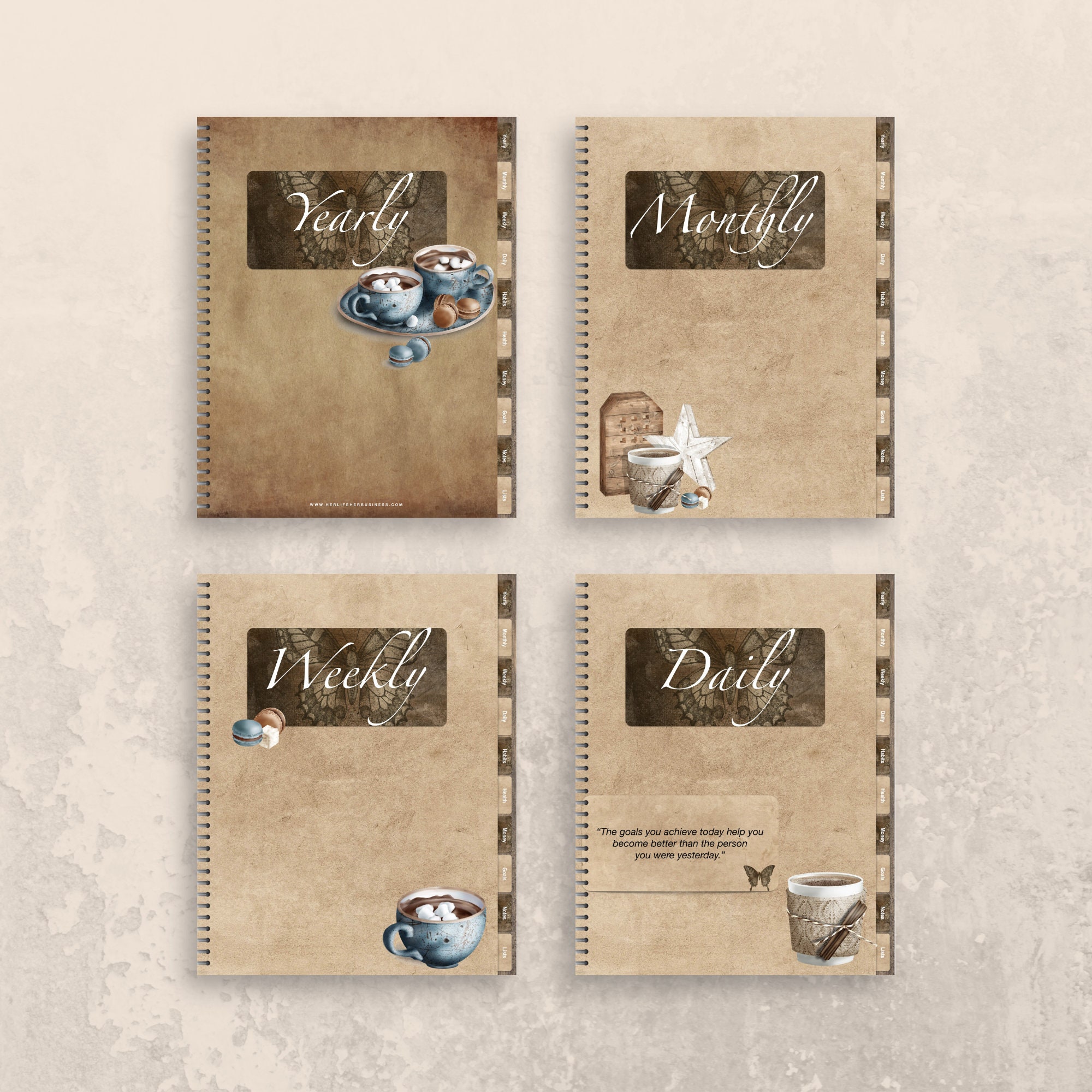 Goodnotes Noteshelf Undated Digital Planner PDF Instant - Etsy