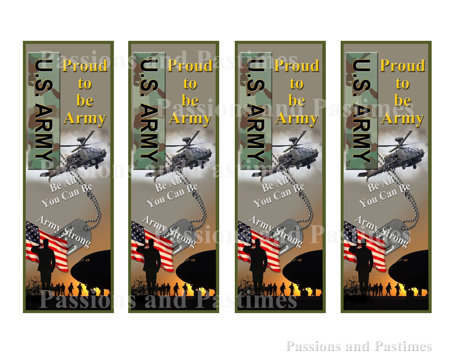 U.S. Army Photo Military Bookmarks Soldiers Plane | Etsy