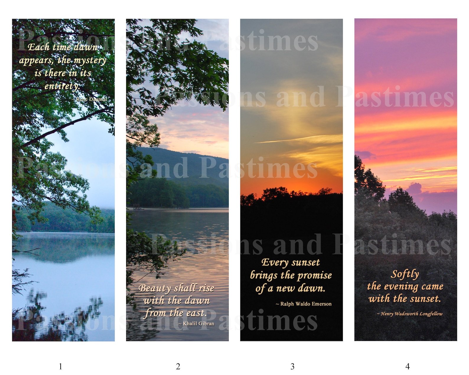 Instant Digital Download, Printable Bookmark, Sunrise, Sunset, Dawn ...