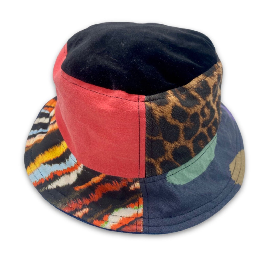 Reversible Bucket Hat, Leopard Print Bucket Hat, Animal Print Bucket ...
