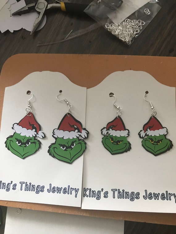 Christmas Grinch Earrings - Etsy